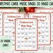 20 Christmas Carol Music Bingo Cards - Christmas Bingo - Family Reunion ...