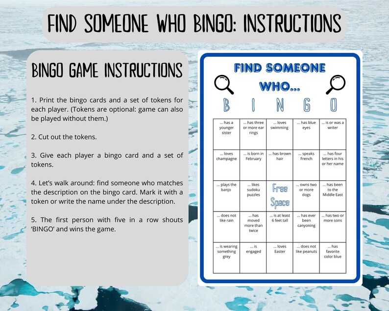 40 Find Someone Who Bingo Cards Office Bingo Find the Guest Find the ...
