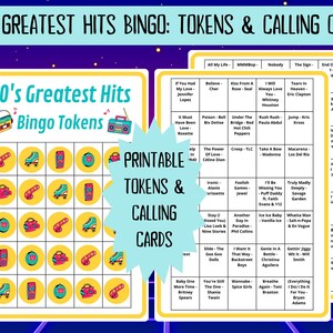 90's Music Bingo Cards - 40 Bingo Cards - Musical Bingo - 90s Music ...