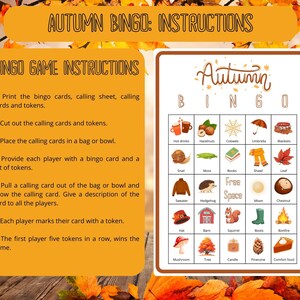 40 Autumn Fall Bingo Cards, Printable Game, Kids Fall Activities ...