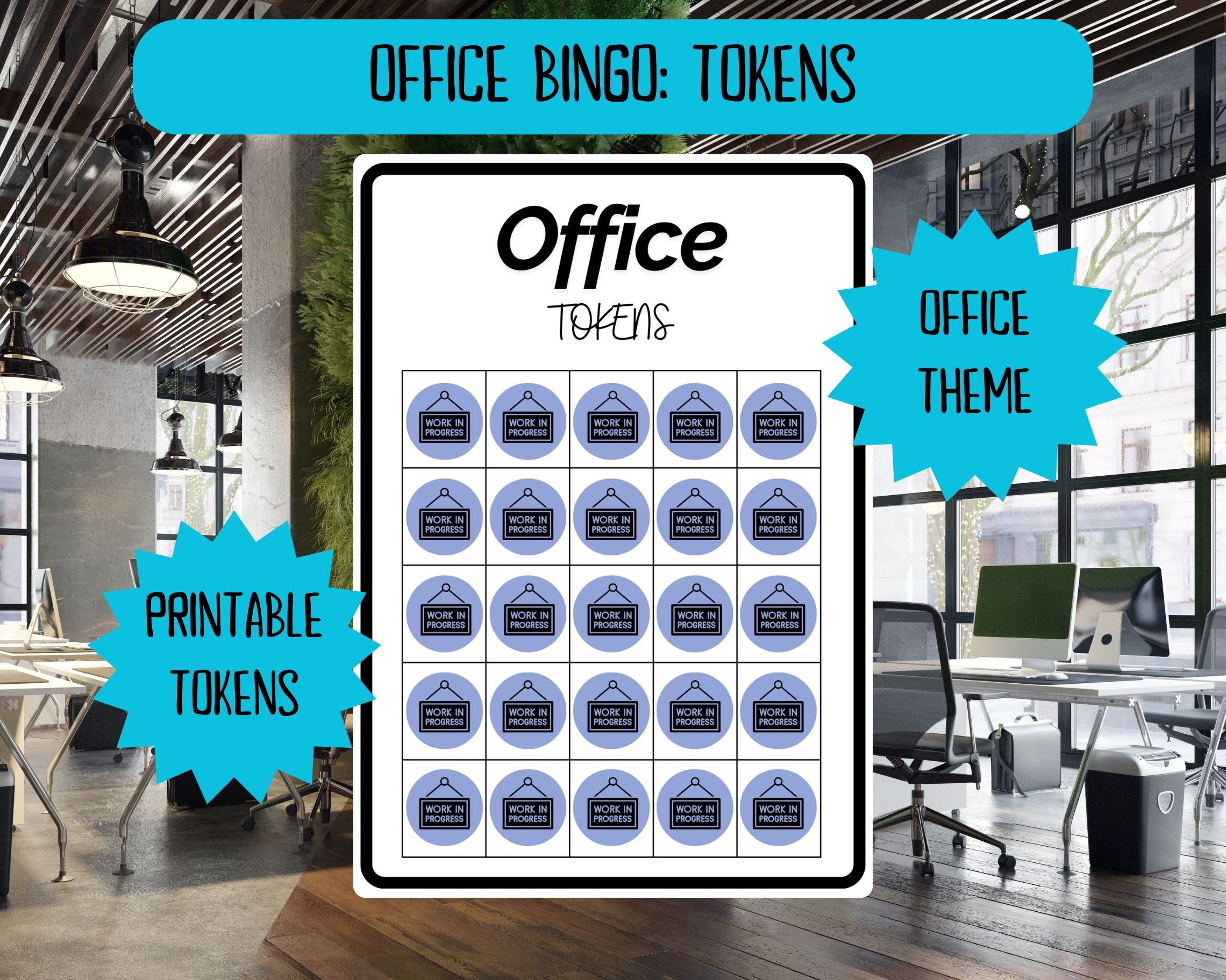 20 Office Bingo Cards - Team Building Games - Meeting Bingo - Coworker ...