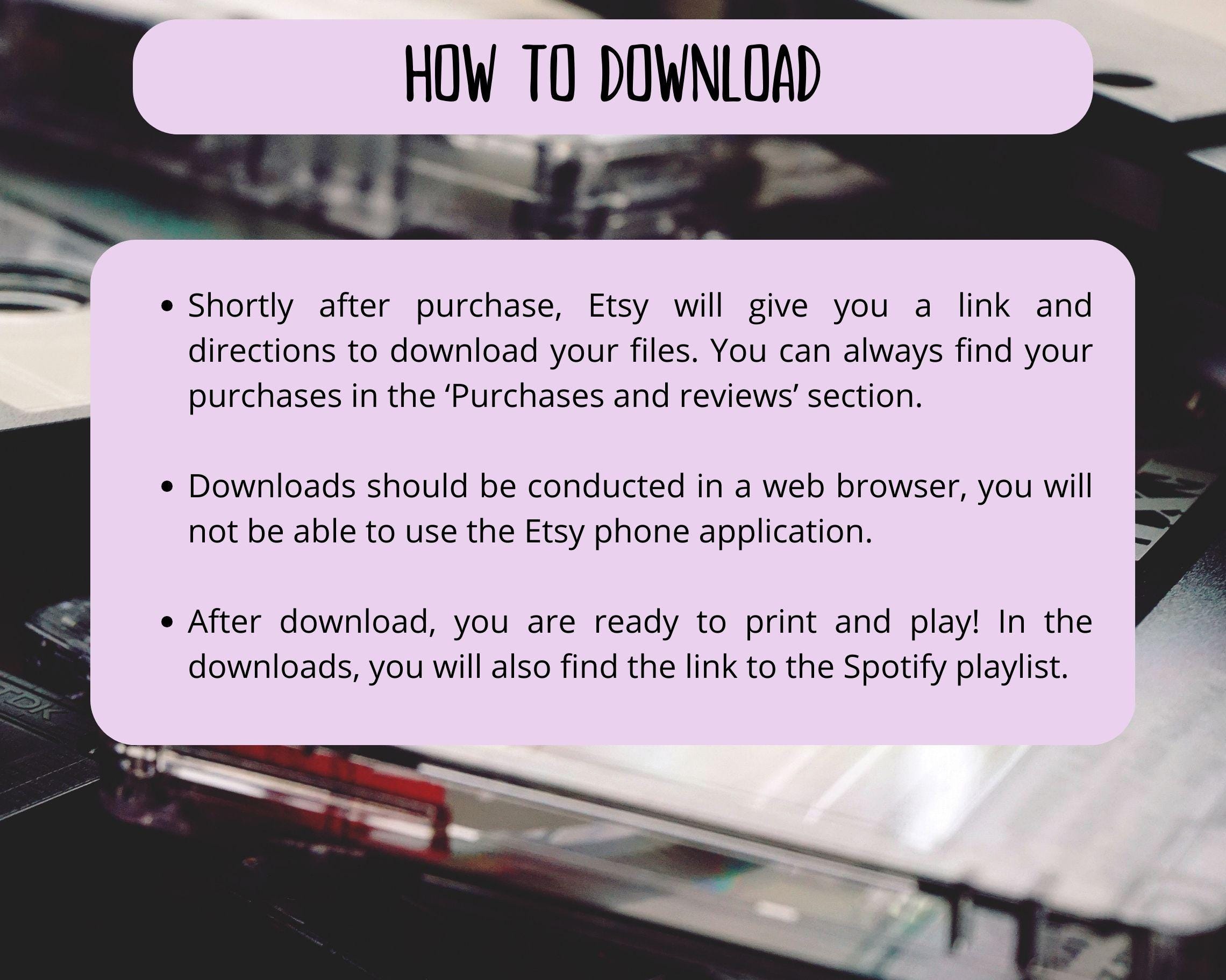 100 Throwback Songs Music Bingo Cards Music Bingo Music Game Team ...