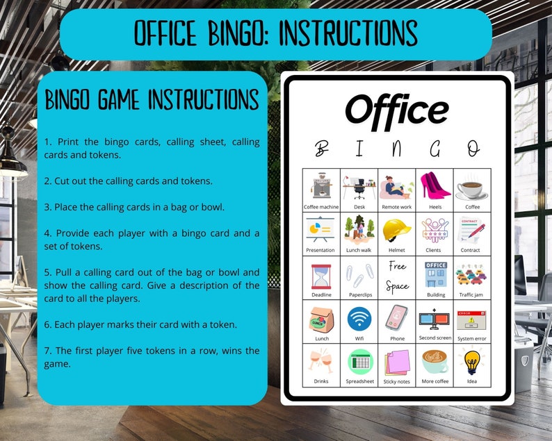 80 Office Bingo Cards Office Games Team Building Games Meeting Bingo ...