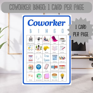 40 Coworker Office Bingo Cards - Team Building Activities - Employee ...