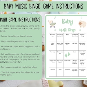 40 Baby Music Bingo Cards - Music Bingo - Baby Shower Bingo - Baby ...