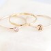 Personalized Gold Stacking Ring SET. Initial Ring. Gold - Etsy