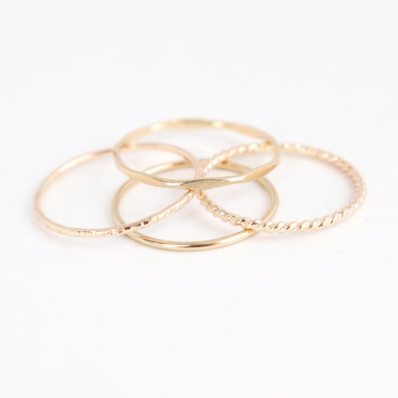 Gold Stack Rings - Etsy