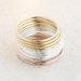 Stacking Rings Set of Twelve. SILVER, GOLD, ROSE Stackable Rings. Bold ...