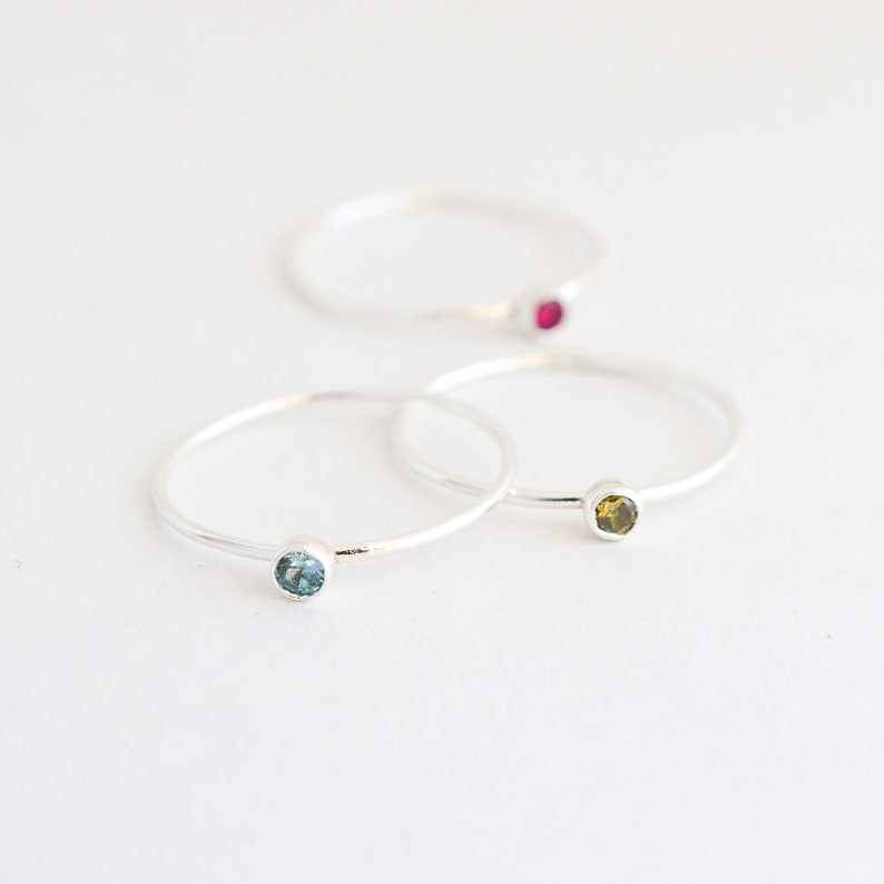 Birthstone Ring. ONE Stackable Birthstone Gemstone Ring. - Etsy Birthstone Ring. ONE Stackable Birthstone Gemstone Ring. - Etsy