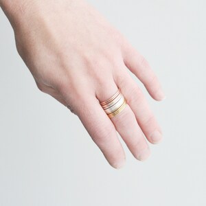 Stacking Rings Set of Twelve. SILVER, GOLD, ROSE Stackable Rings. Bold ...
