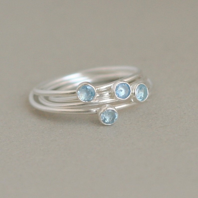 Aquamarine Ring. March Birthstone Ring. ONE Stackable - Etsy