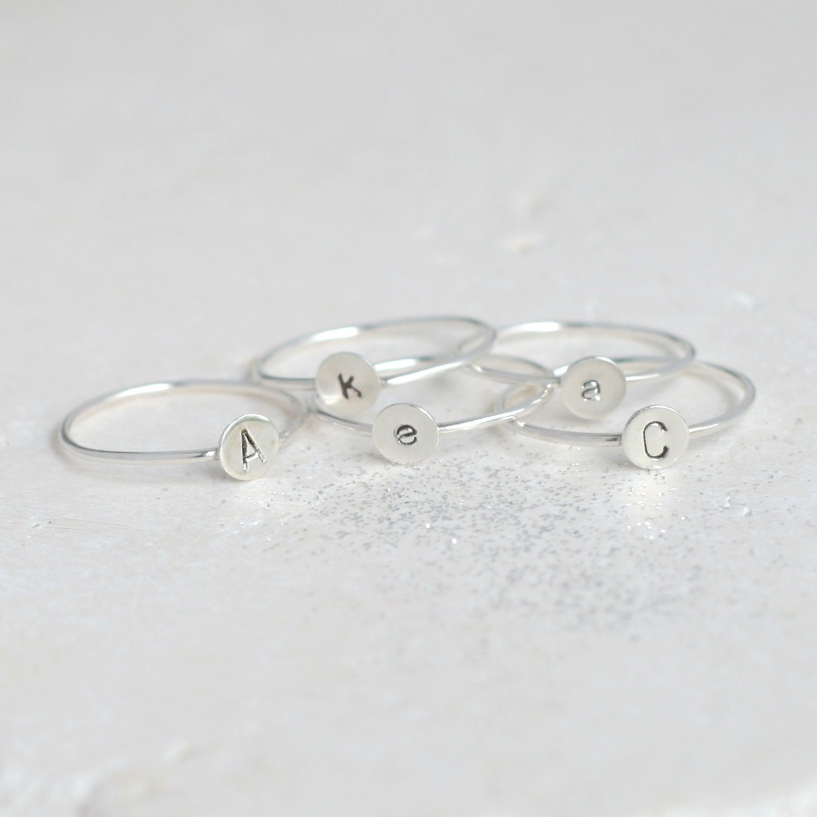 Personalized Initial Ring. Sterling Silver Personalized - Etsy