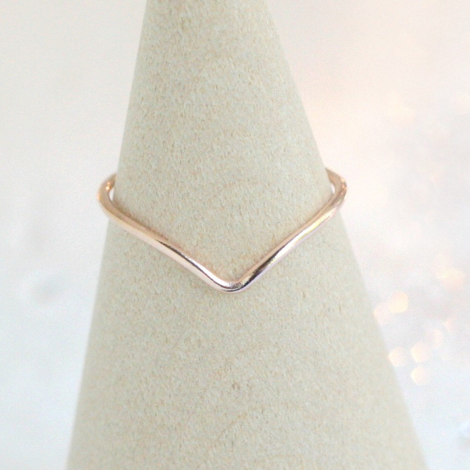 Chevron Ring SET of THREE Stacking Rings. Minimalist Rings. Silver ...