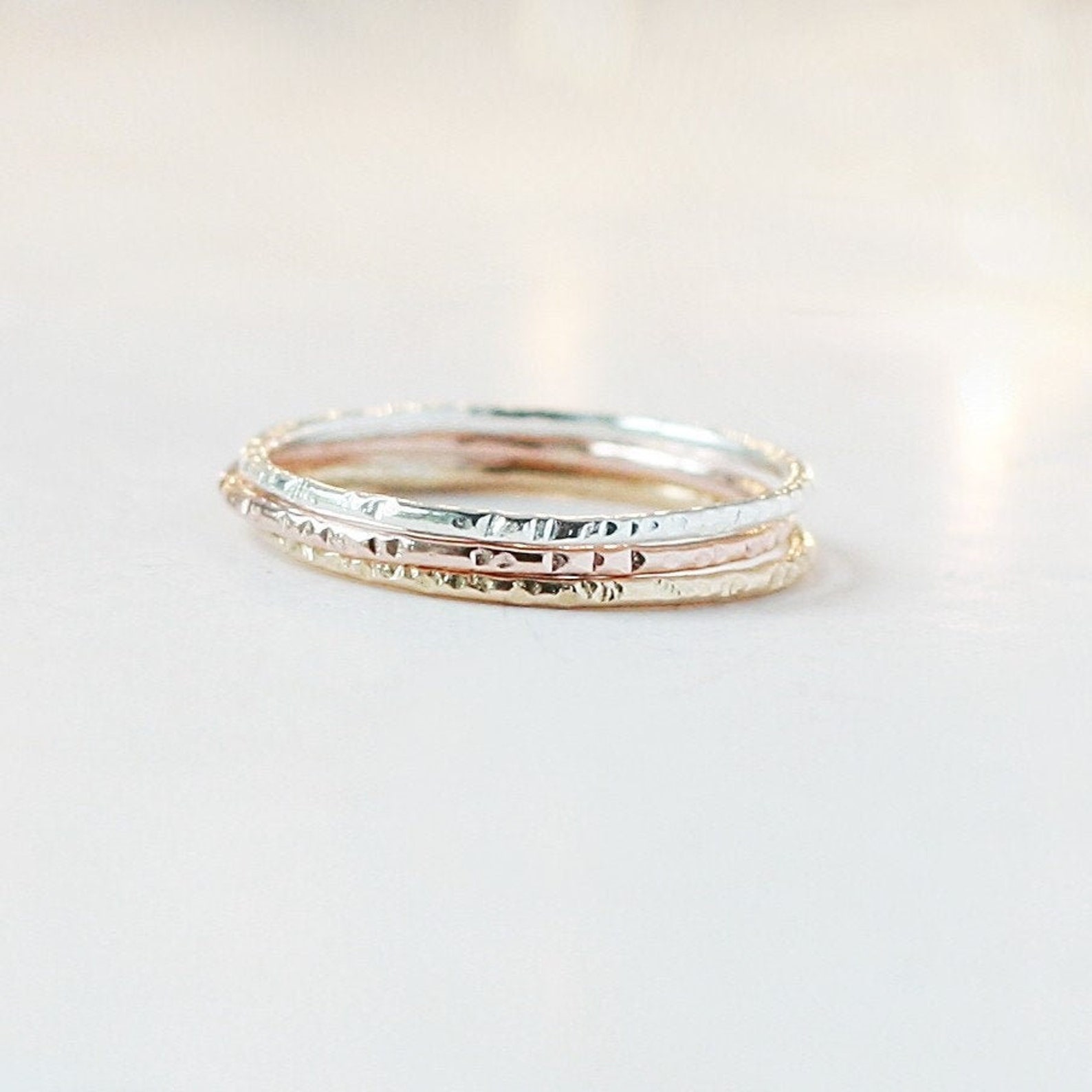 Stack Ring. GOLD or SILVER Stacking Band. ONE. Gold Filled - Etsy