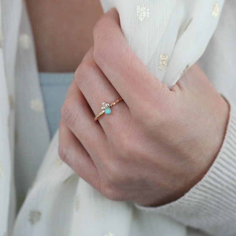 Turquoise Ring. Gold Ring. Boho Ring. Minimalist Turquoise - Etsy