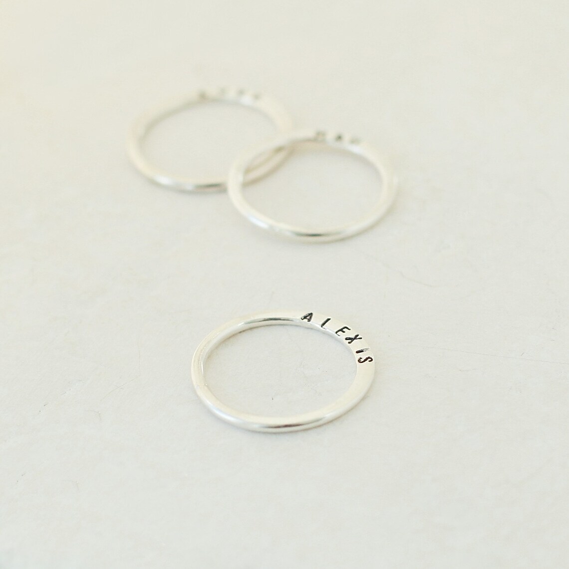 Personalized name ring. initial ring. secret message ring. | Etsy