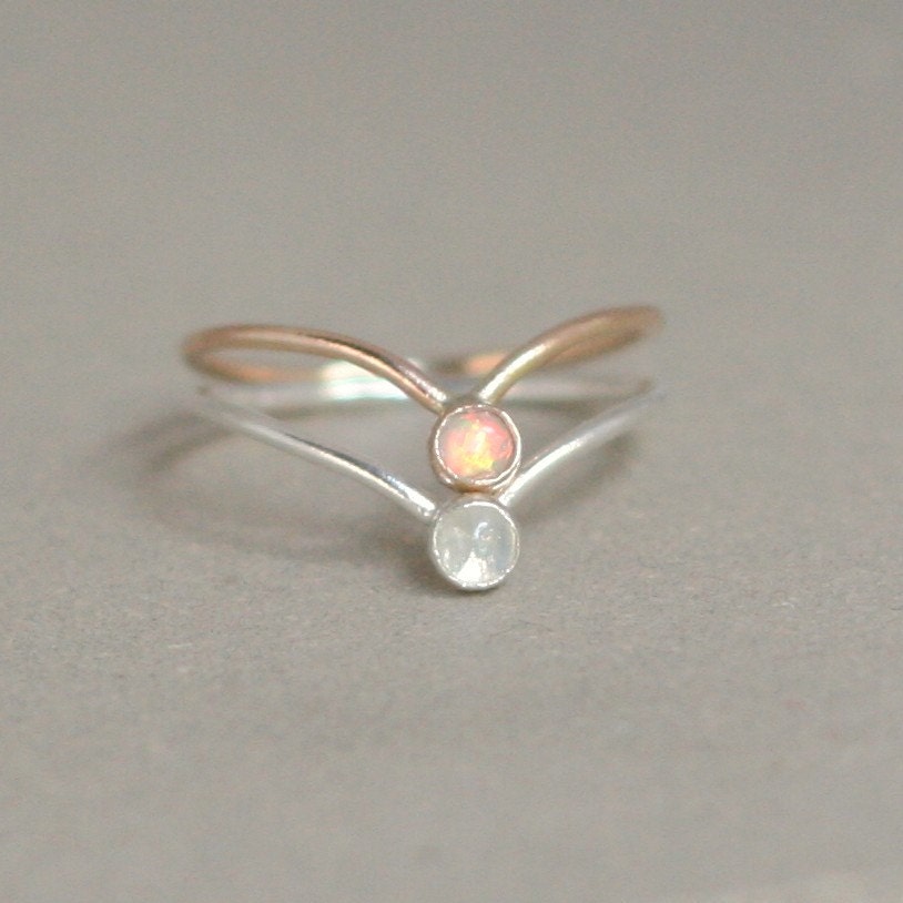 Stackable Ring. GOLD Chevron Ring. Birthstone Ring. Stack | Etsy