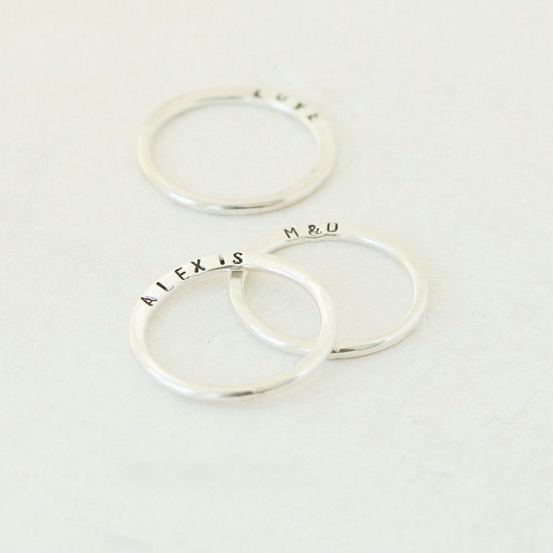 Personalized Name Ring. Initial Ring. Secret Message Ring. - Etsy