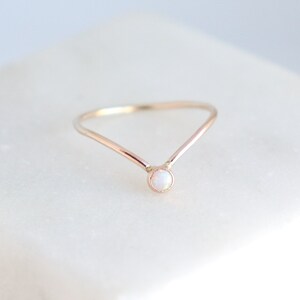 Stackable Ring. GOLD Chevron Ring. Birthstone Ring. Stack Ring. ONE ...