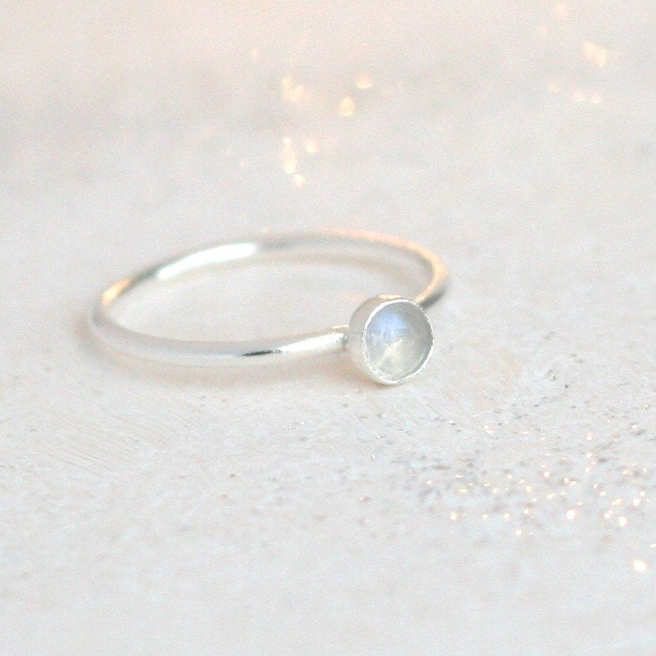 Moonstone Ring / Sterling Silver. Birthstone Ring. Gemstone | Etsy
