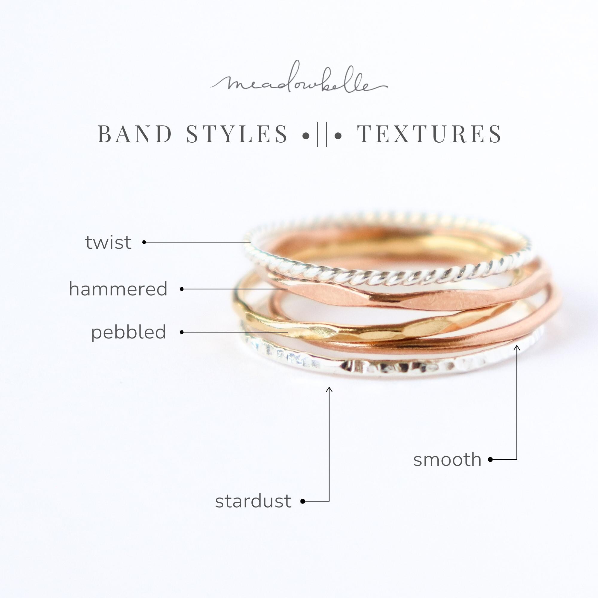 Stacking Rings Set of Twelve. SILVER, GOLD, ROSE Stackable Rings. Bold ...