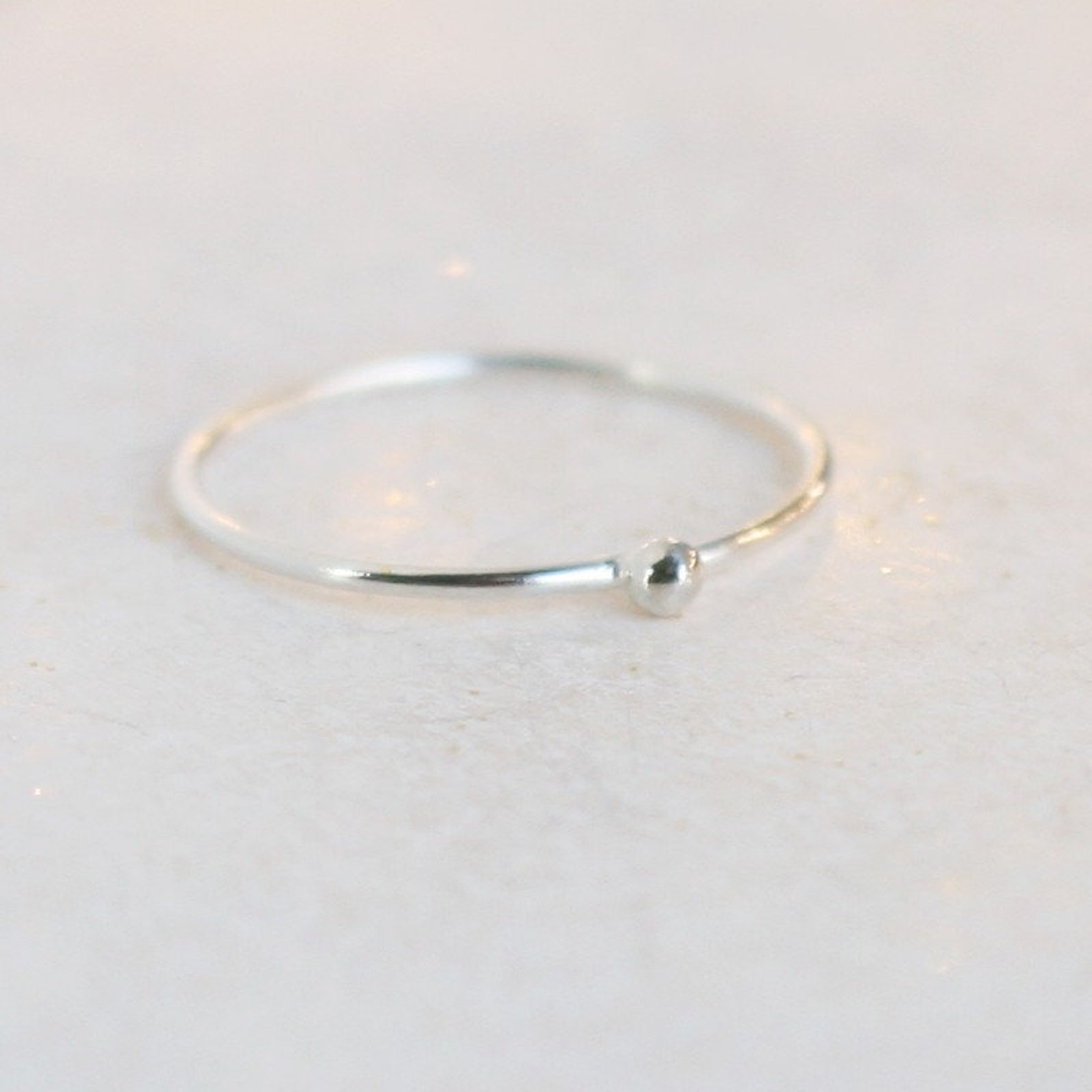Stackable Ball Droplet Ring. ONE Stacking Ring. SILVER, or GOLD Filled ...
