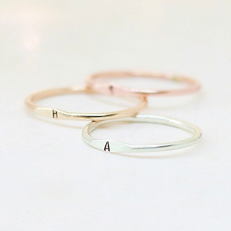 Initial Rings - Etsy