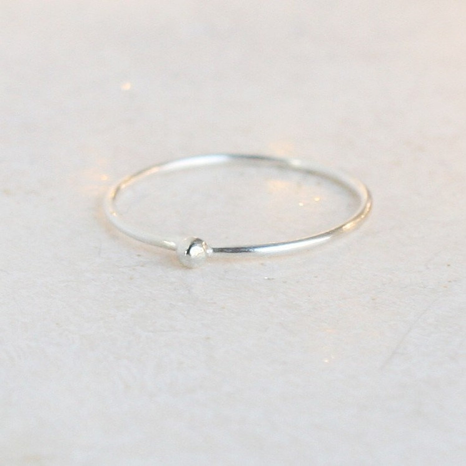 Stackable Ball Droplet Ring. ONE Stacking Ring. SILVER, or GOLD Filled ...