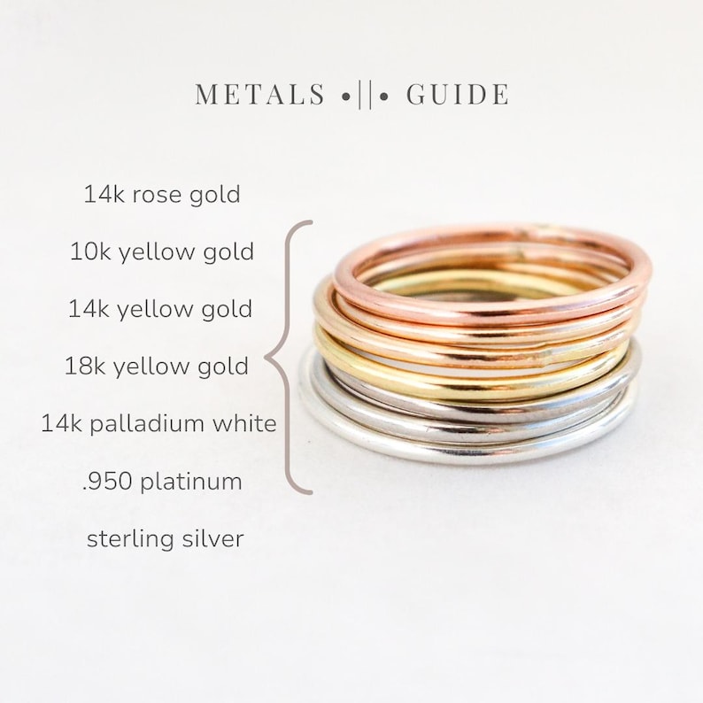 Wedding Band / SOLID 10k / 14k Gold / 1mm Stackable Minimalist ...