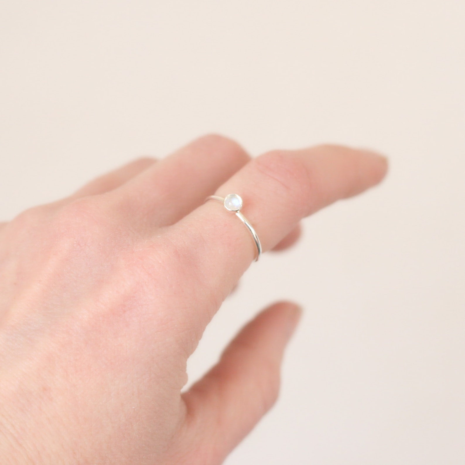 Moonstone Ring / Sterling Silver. Birthstone Ring. Gemstone | Etsy