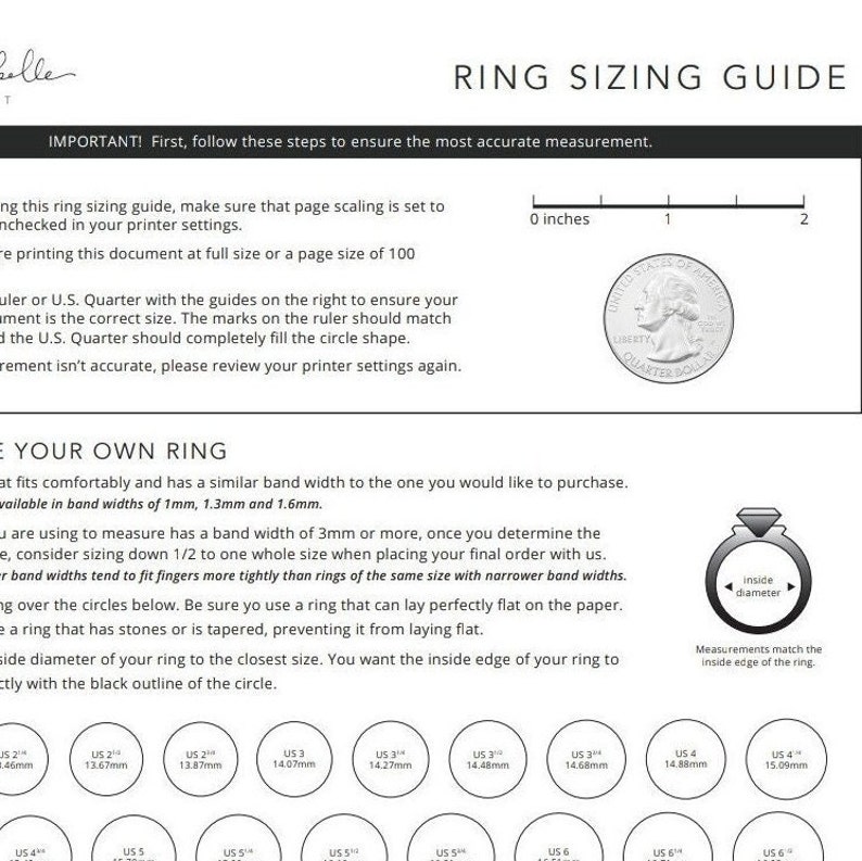 Ring Size Chart. International Ring Size Conversion. Ring Sizer ...