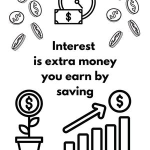 Educational Finance and Money Coloring Pages for Kids. Set of 10 ...