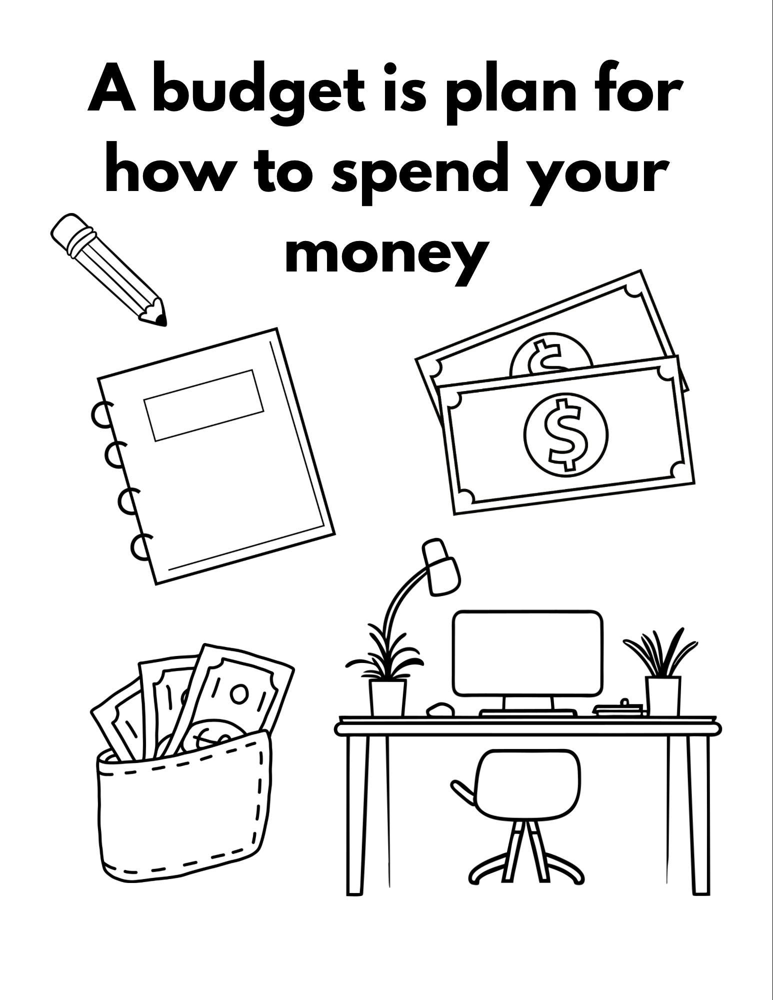Educational Finance and Money Coloring Pages for Kids. Set of 10 ...