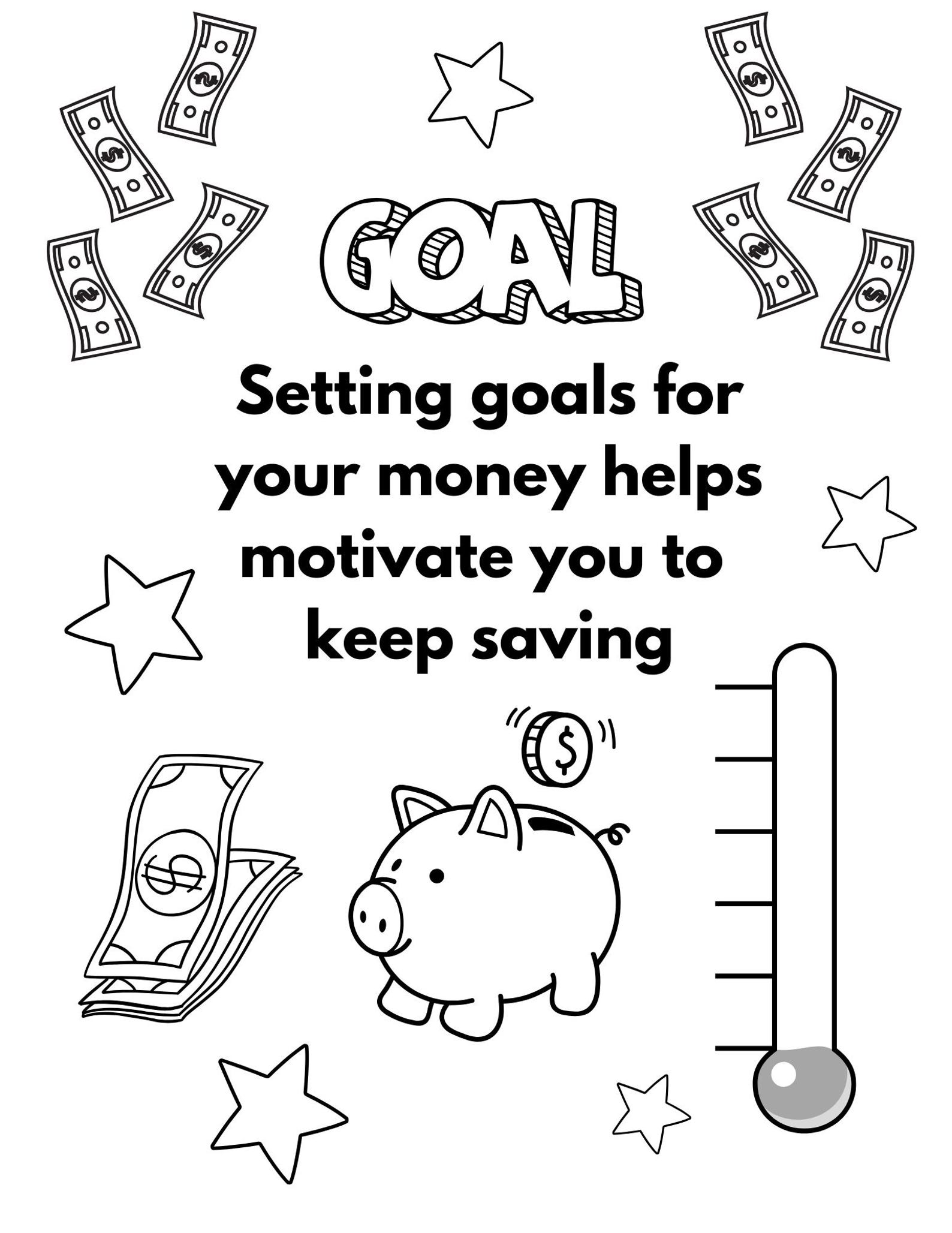 Educational Finance and Money Coloring Pages for Kids. Set of 10 ...