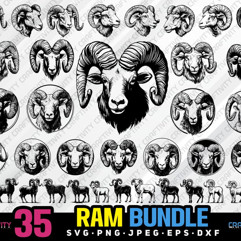 Rams Svg - Etsy