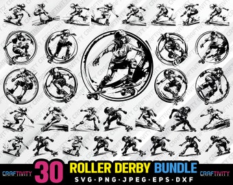 Roller Derby Svg Bundle Cricut Roller Derby Png Bundle Roller Derby ...