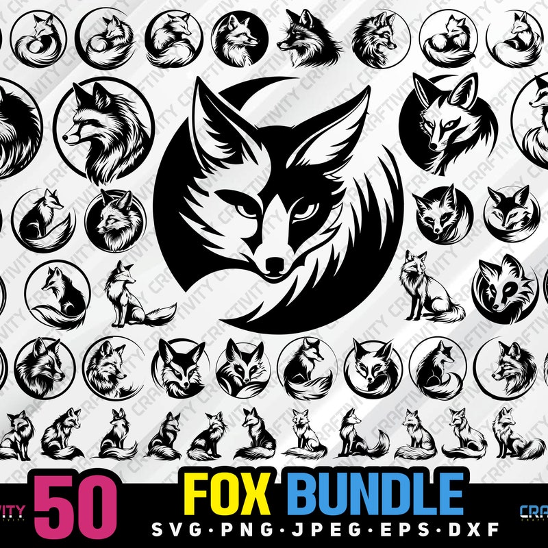 White Fox Logo Svg - Etsy
