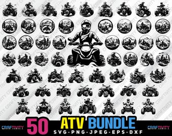 Atv Bundle Svg Png Jpeg Eps Dxf Bundle Silhouette Clipart Cricut Vector ...