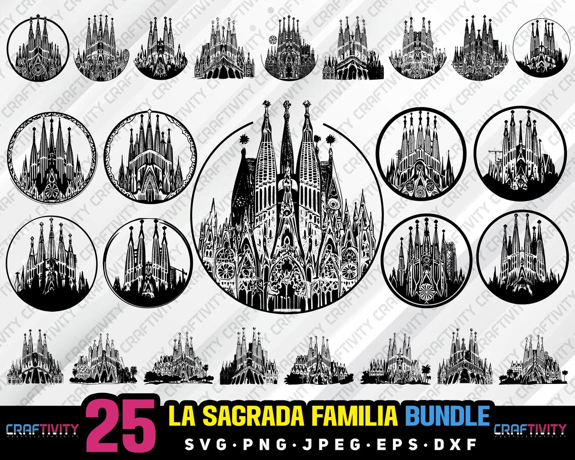 La Sagrada Familia SVG Bundle: Laser Cut Files (digital Download) - Etsy