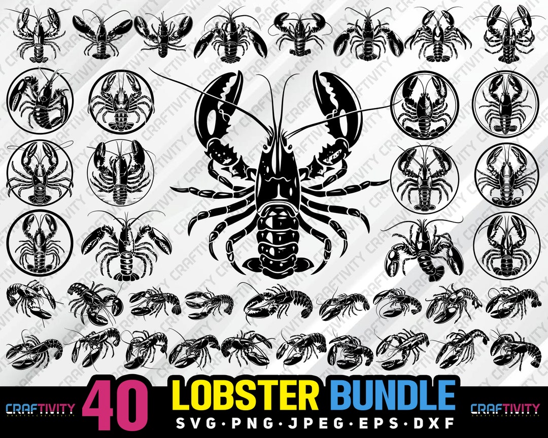 Lobster Clipart Vector Bundle (svg, Png, Jpg, Eps, Dxf) - Etsy