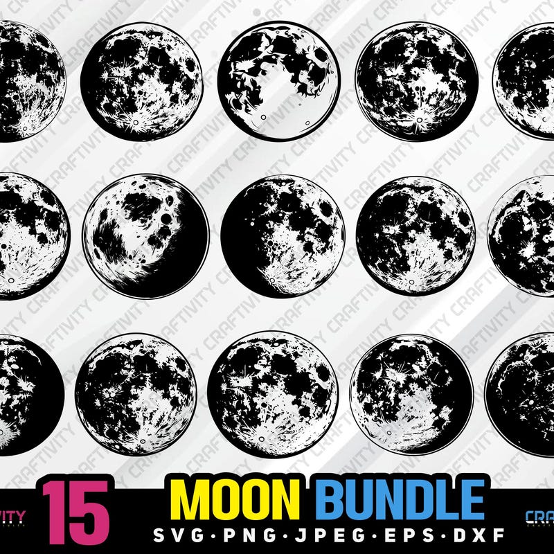 Moon Svg - Etsy