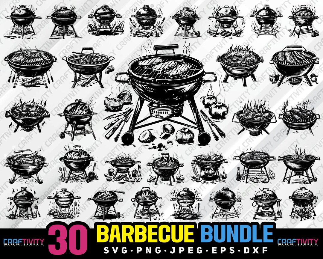 Barbecue Grill SVG Bundle, Clipart Vector (digital Download) - Etsy