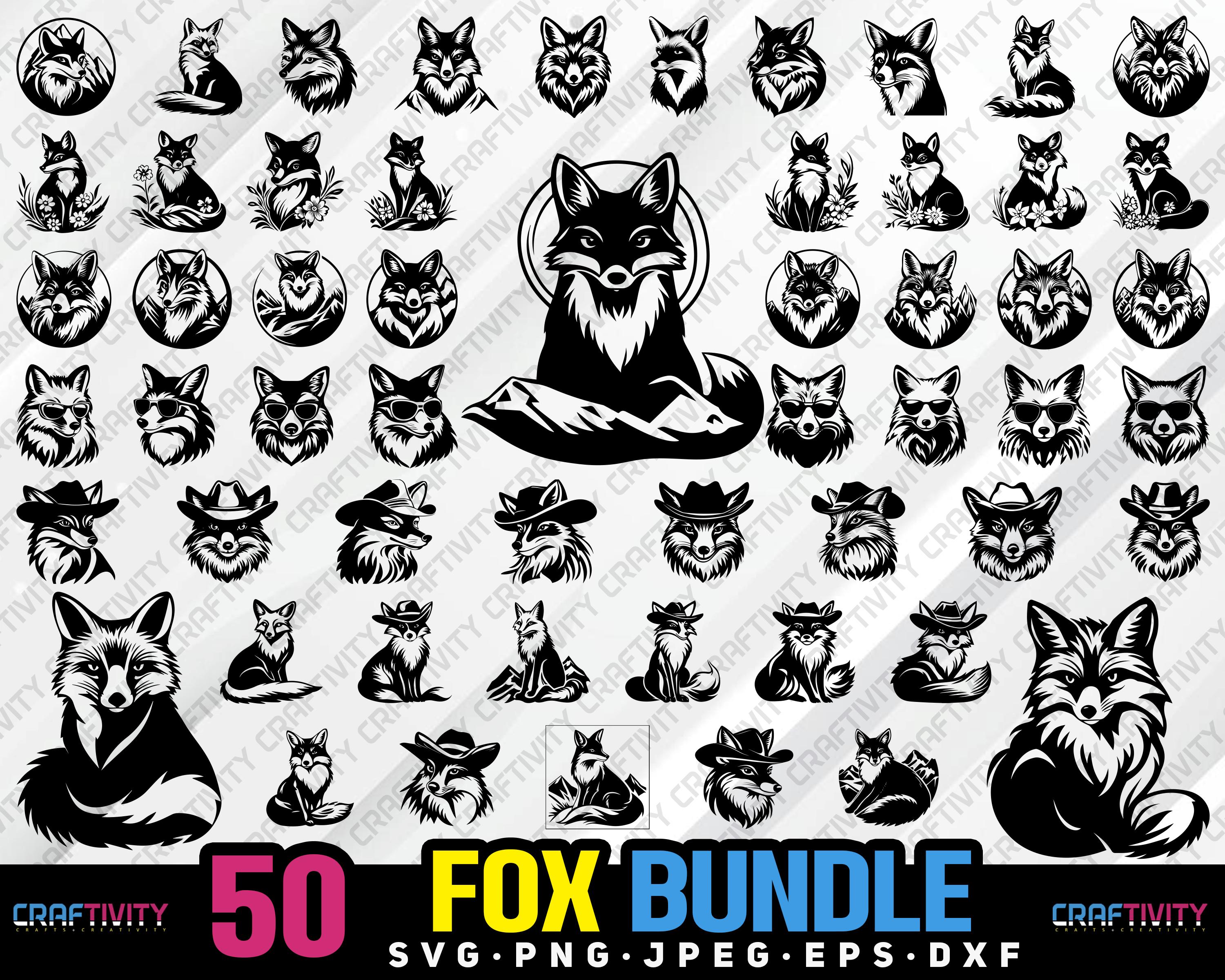 Fox Forest SVG Bundle: Laser Cut Files, Clipart (commercial Use) - Etsy