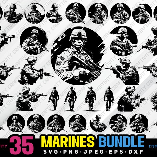 Marine Svg - Etsy