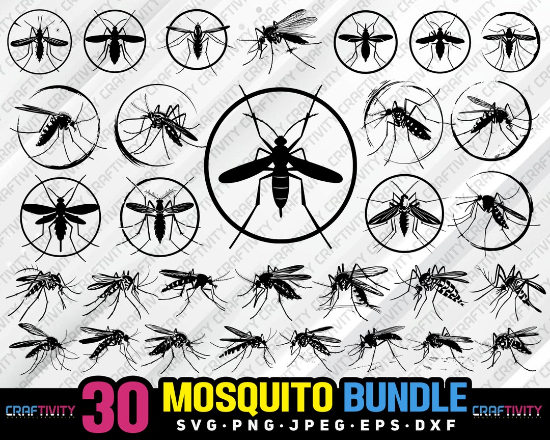 Mosquito Bundle Svg Png Jpg Eps Dxf Bundle Silhouette Clipart Cricut ...