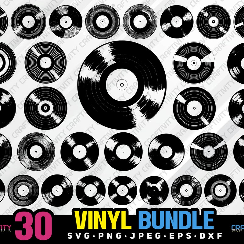 Vinyl Record Clipart - Etsy