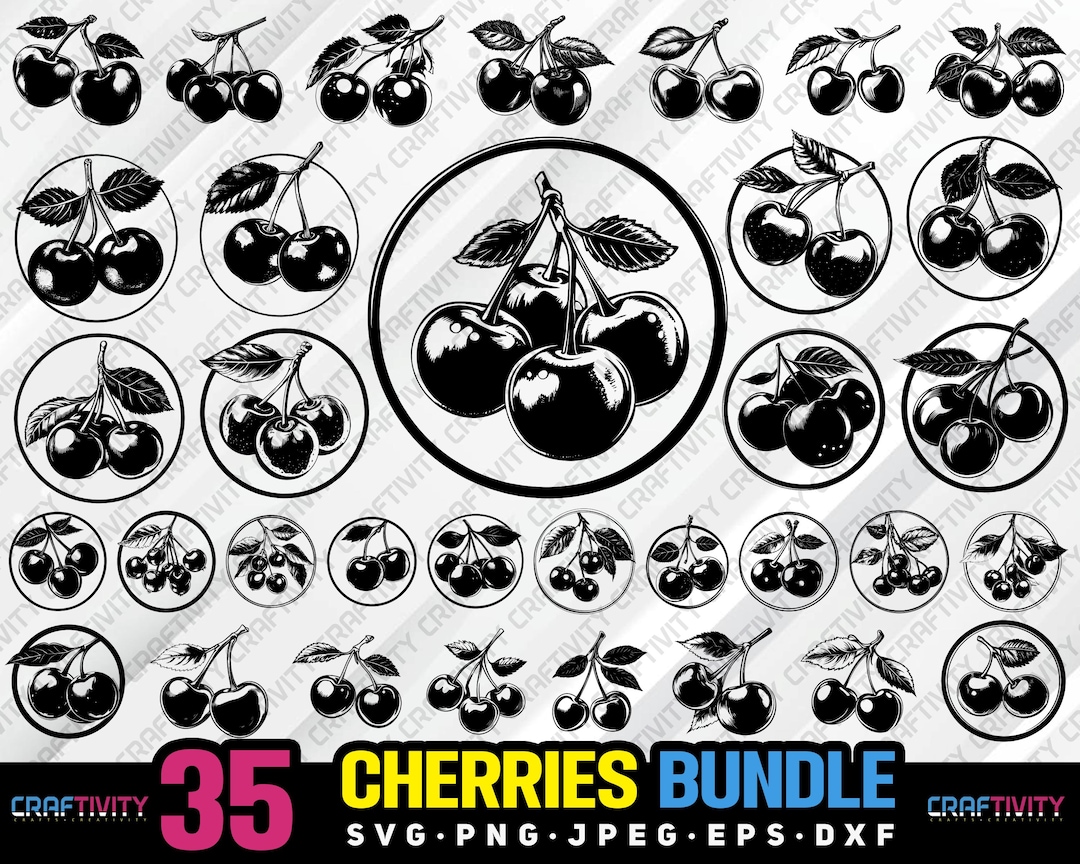 Cherry Vector Clipart Bundle (digital Download) - Etsy