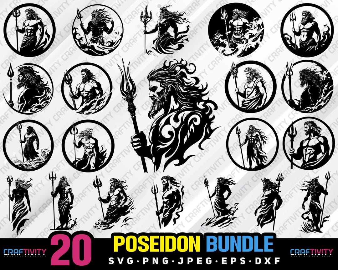 Poseidon SVG Bundle: Greek God Vector Clipart (digital Download) - Etsy