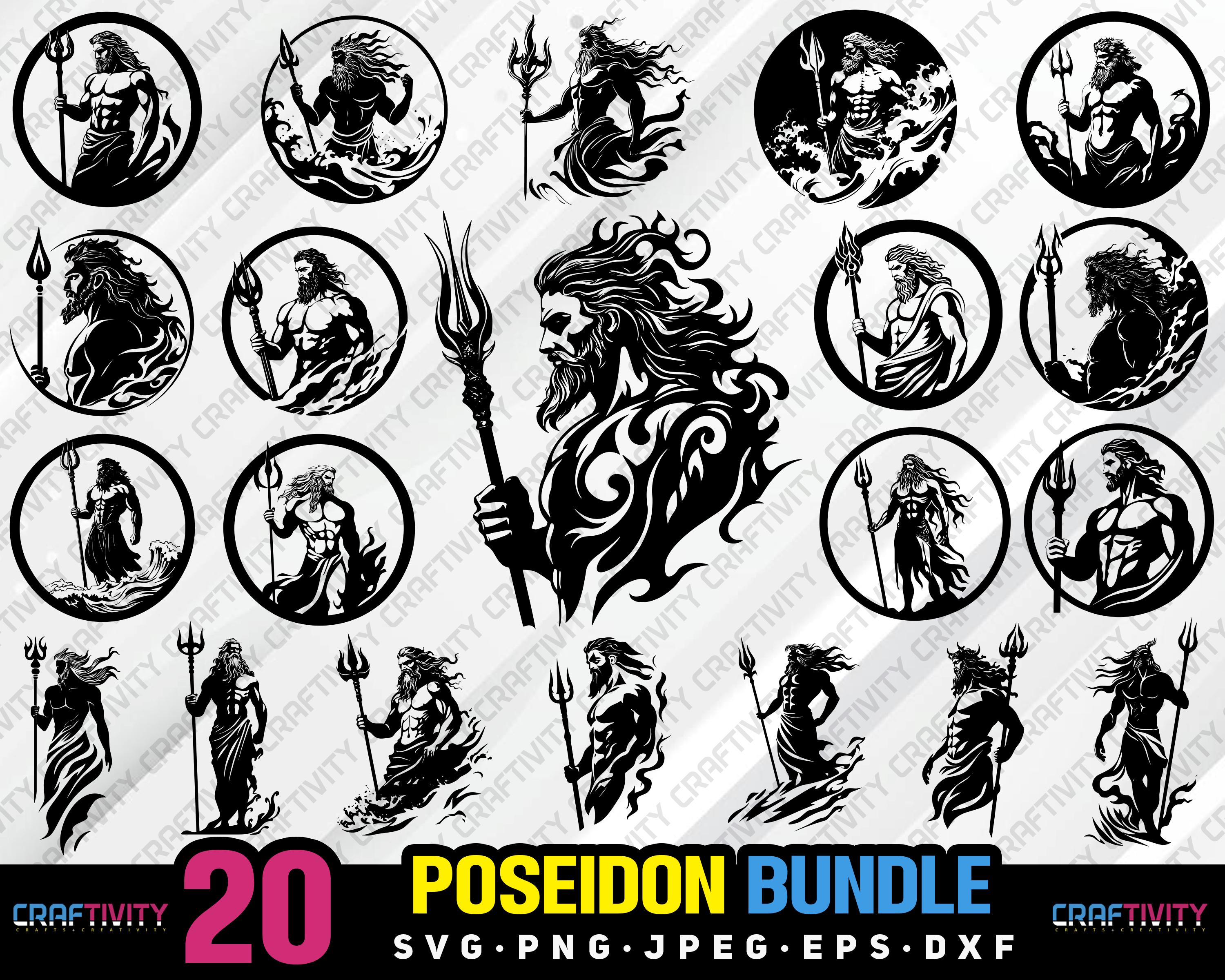 Poseidon SVG Bundle: Greek God Vector Clipart (digital Download) - Etsy