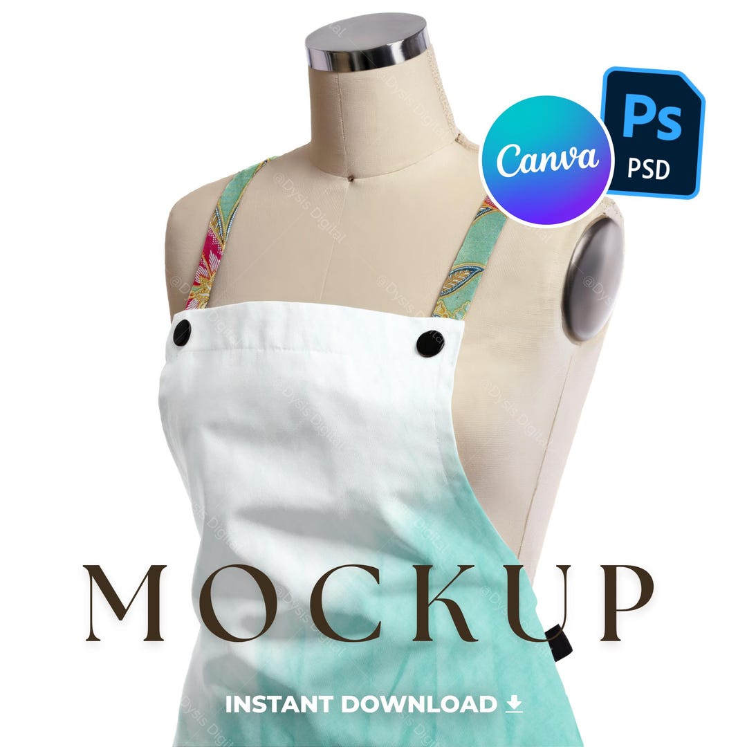 White Apron Mockup | Kitchen, Chef, Barista Apron Photo | Digital Apron ...